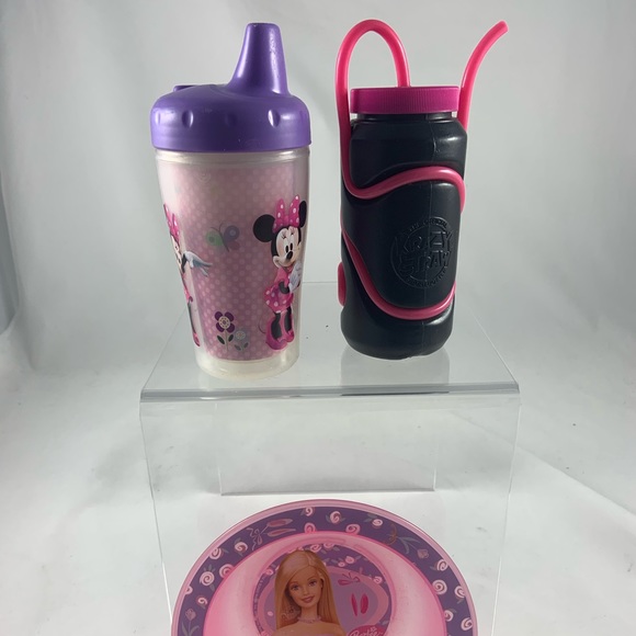Barbie | Other | 3 Pc Minnie Mouse Barbie Cup And Plate Set | Poshmark